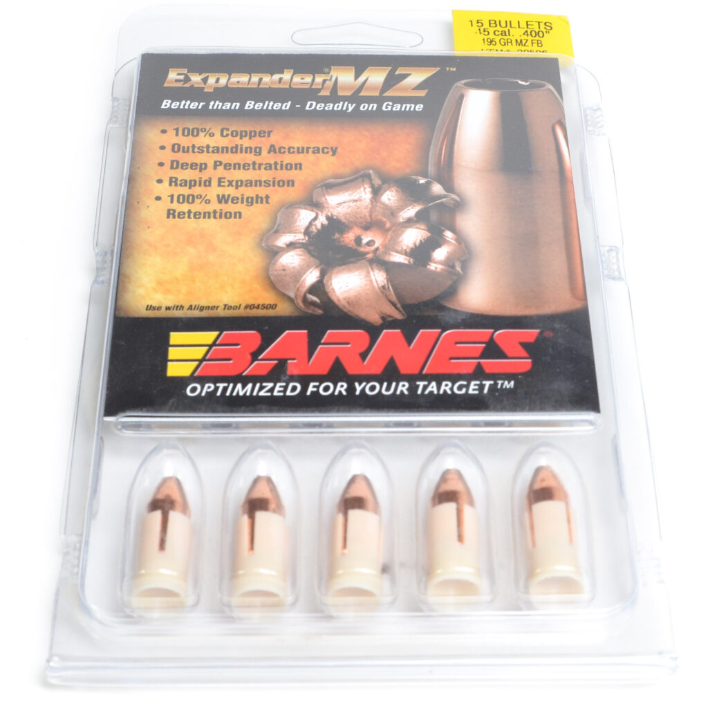Barnes 45 Cal .400 Dia 195 Grain Expander Muzzleloader Flat Base Bullet ...