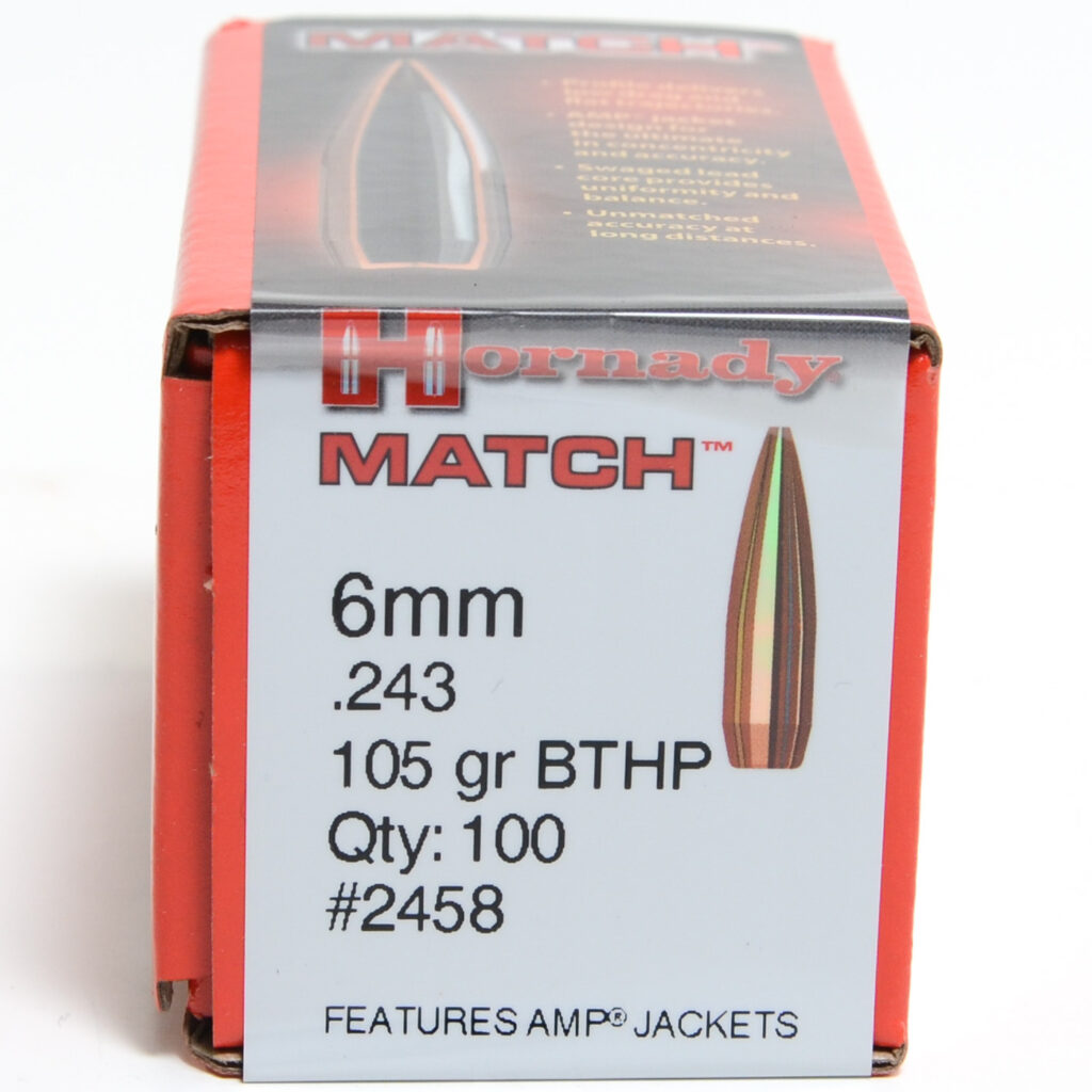 Hornady .243 / 6mm 105 Grain Hollow Point Boat Tail Match | Powder Valley