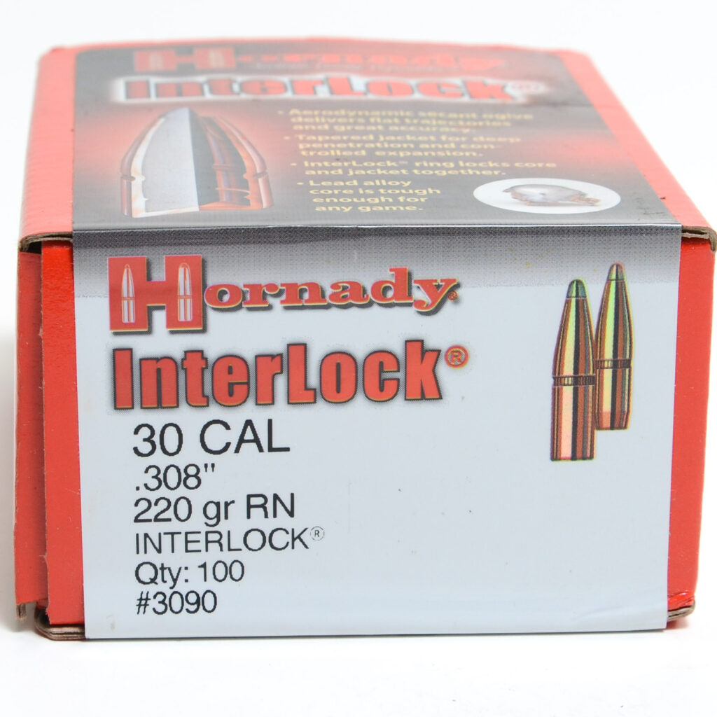 Hornady .308 / 30 220 Grain Round Nose (100 Bullets) | Powder Valley