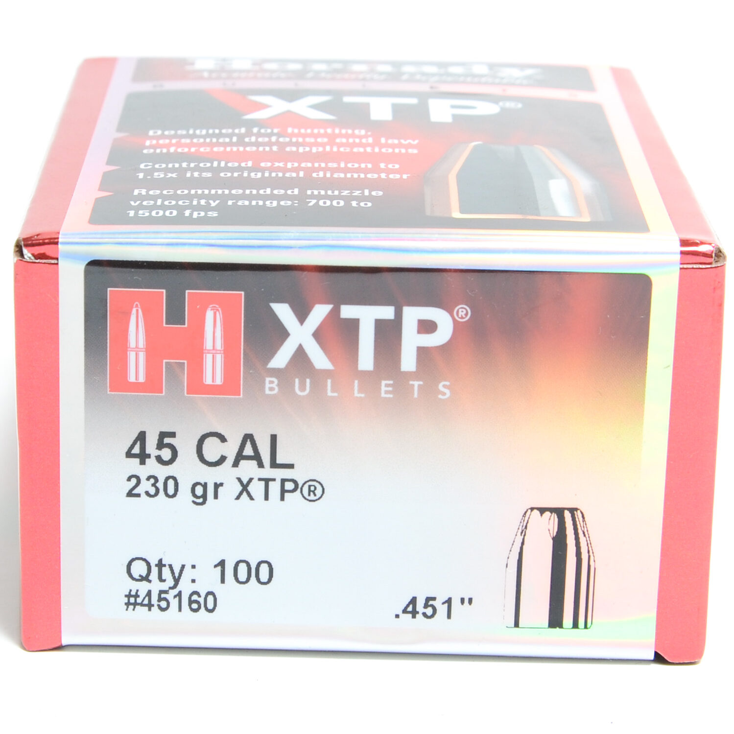 Hornady .451 / 45 230 Grain XTP Hollow Point (eXtreme Terminal ...