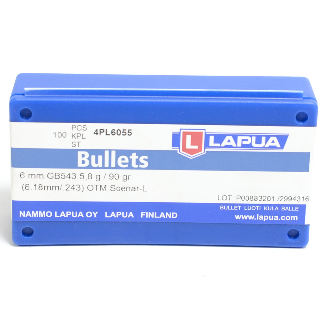 Lapua .243 Diameter 90 Grain Open Tip Match Scenar Bullets | Powder ...