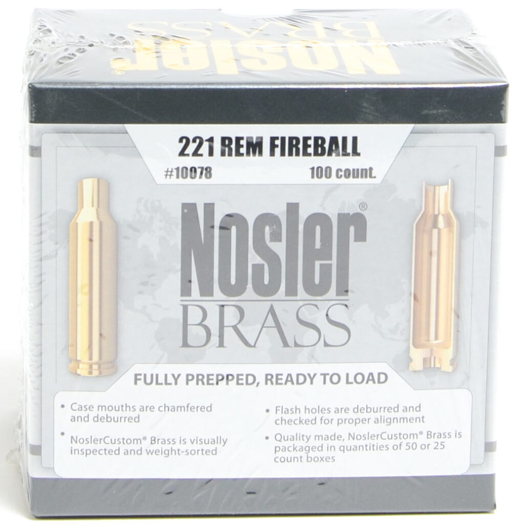 Nosler Unprimed Brass 221 Rem Fireball (100) | Powder Valley