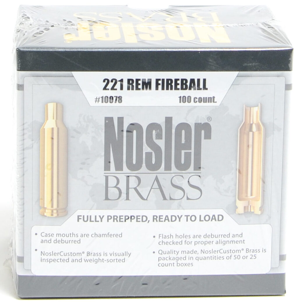 Nosler Unprimed Brass 221 Rem Fireball (100) | Powder Valley