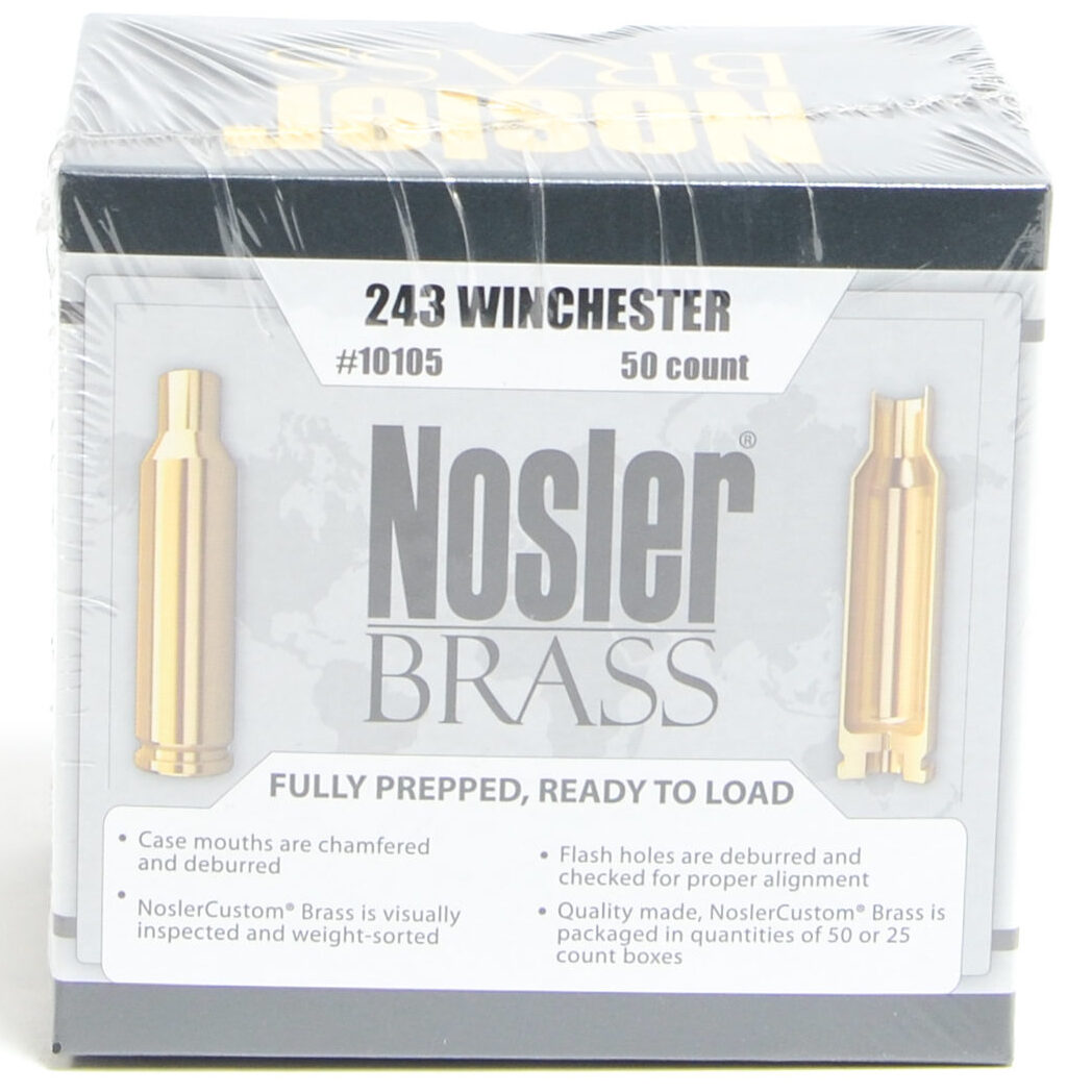 Nosler Unprimed Brass 243 Win (50) | Powder Valley