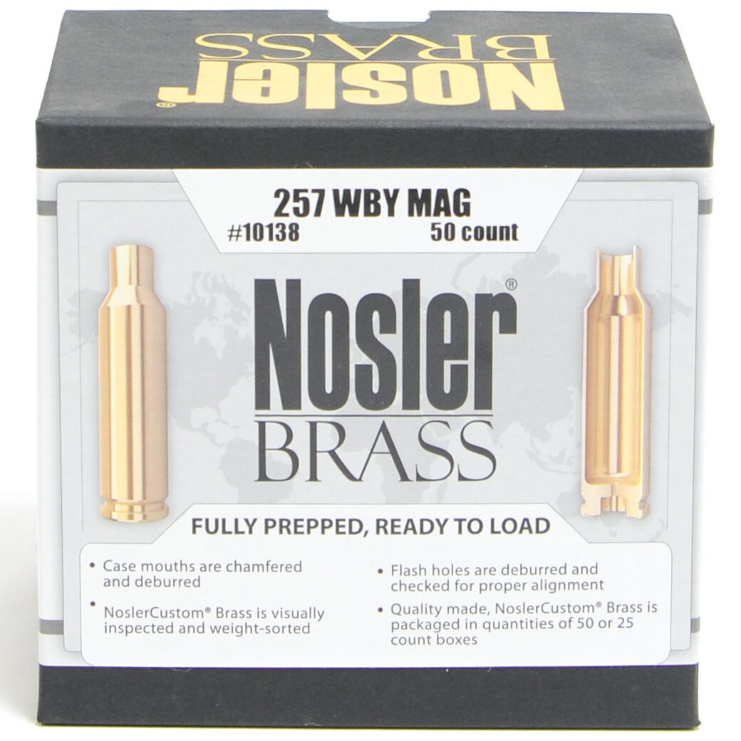 Nosler Unprimed Brass 257 Weatherby (50) | Powder Valley