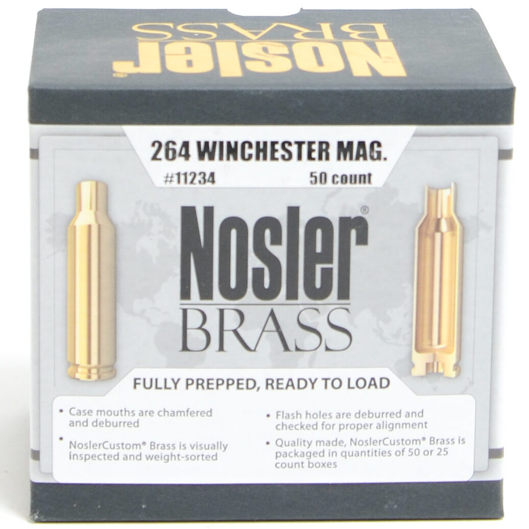 Nosler Unprimed Brass 264 Win Magnum (50) | Powder Valley