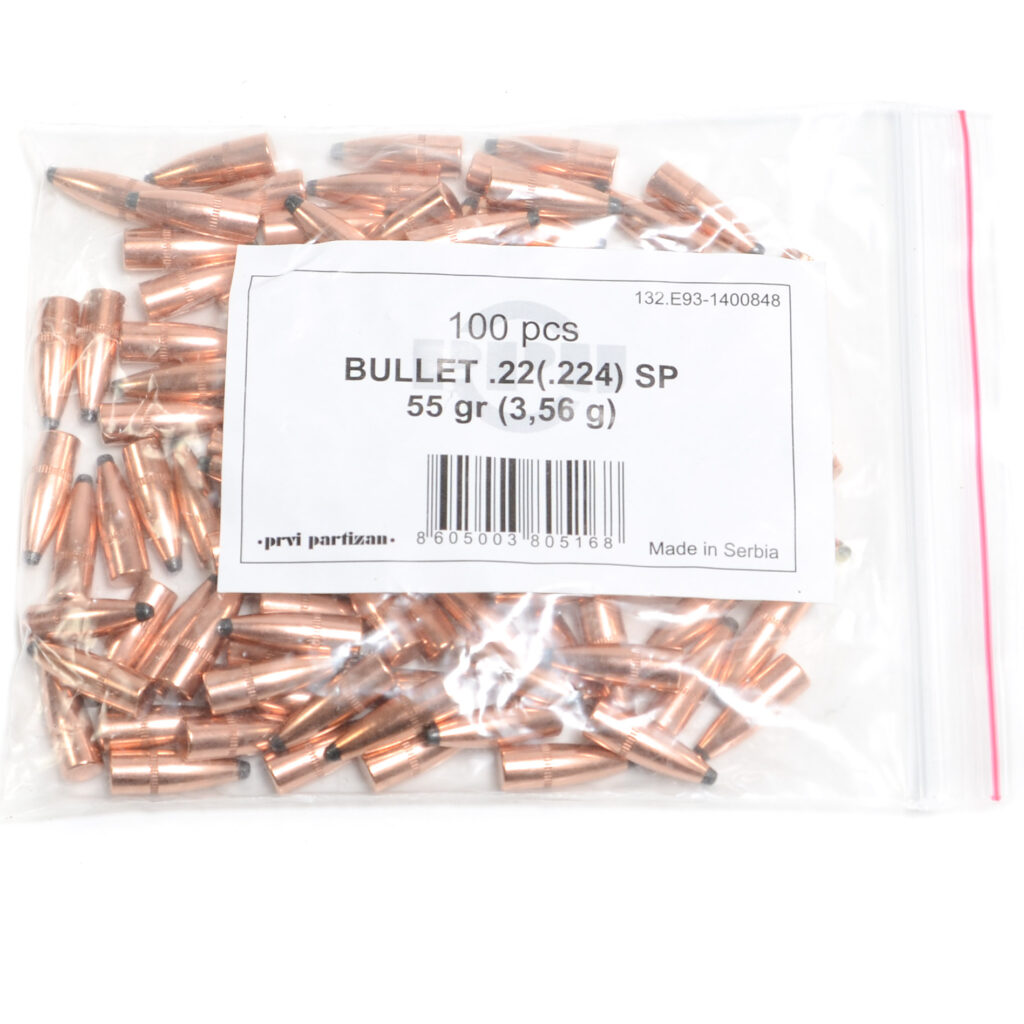 Prvi Partizan .224 Diameter 55 Grain Spire Point 100 Count Bullets ...