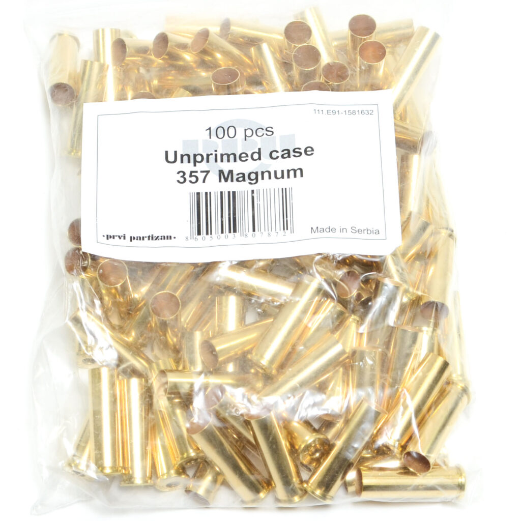 Prvi Partizian Brass 357 Magnum Bag of 100 | Powder Valley Outdoors