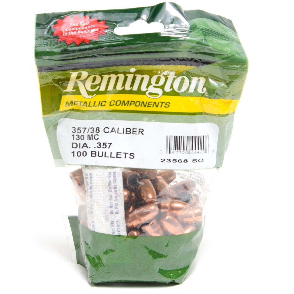 Remington .356 Diameter 130 Grain Full Metal Jacket 100 Count Bullets ...