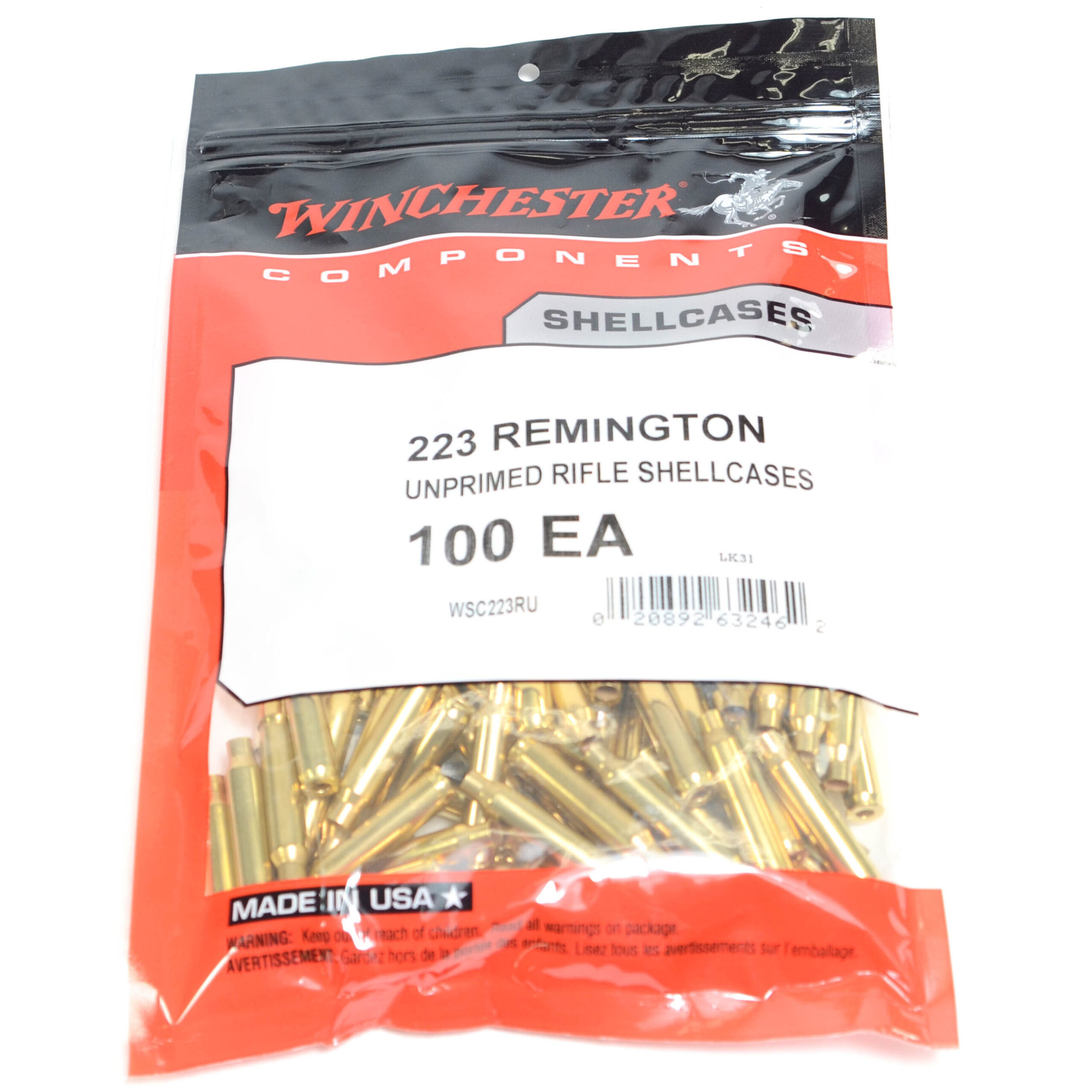 Remington 223 Remington Brass Bag of 100 | Powder Valley