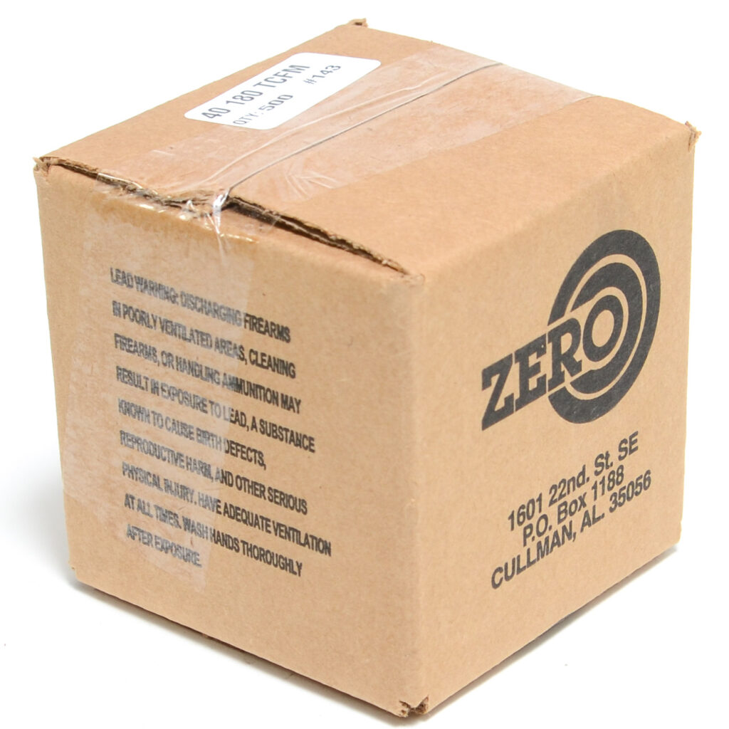 Zero Bullet Company .400 Diameter 180 Grain Full Metal Jacket 500 Count ...