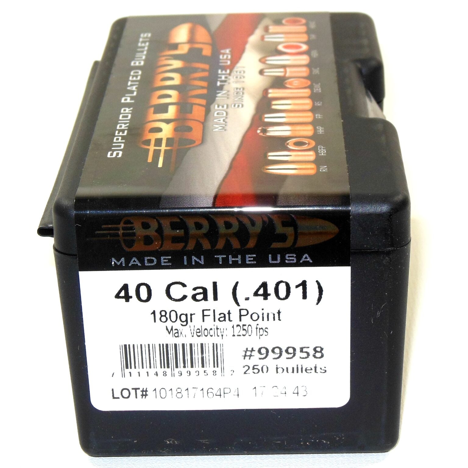 Berry's .401 Diameter 180 Grain Flat Point Bullets | Powder Valley Outdoors