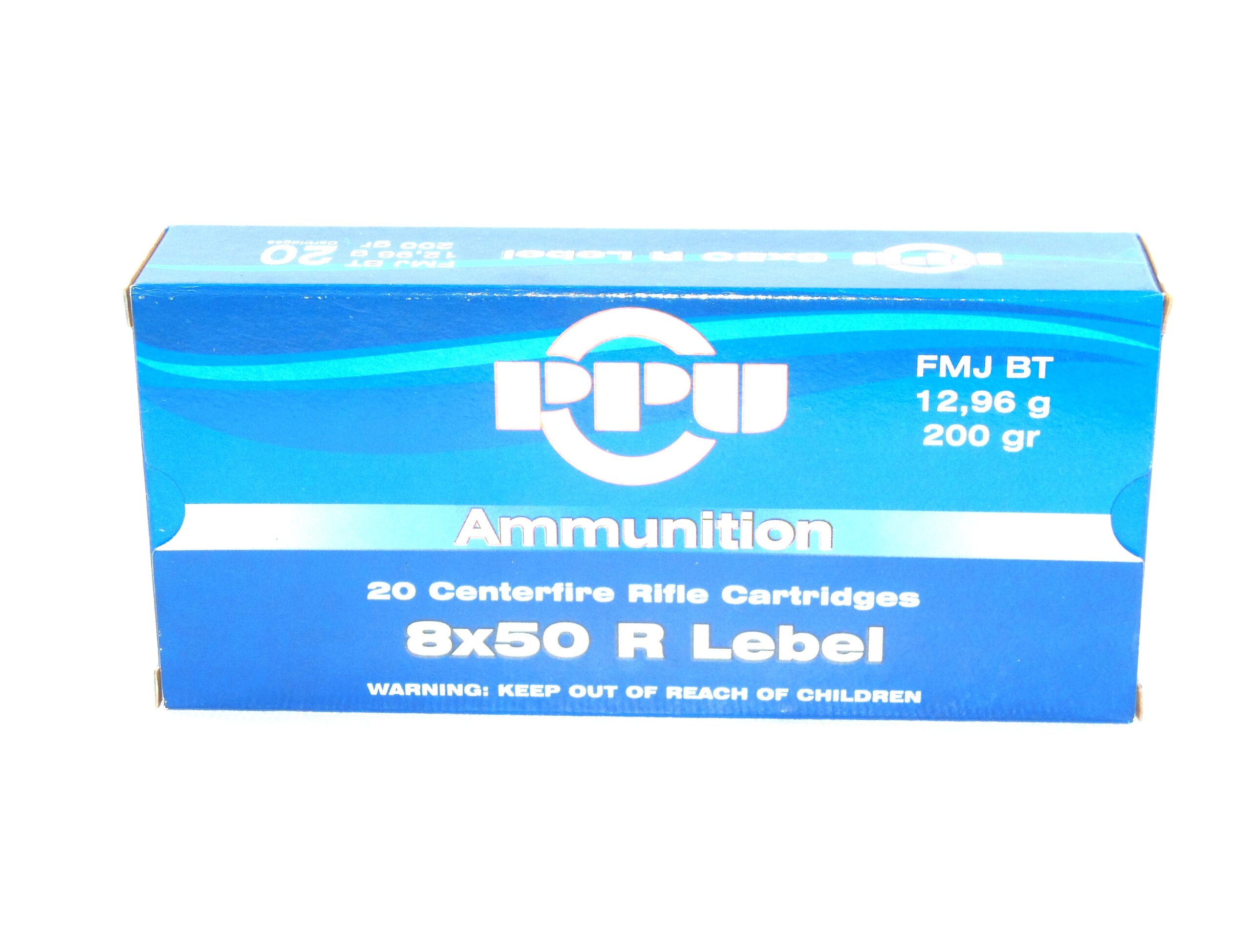 Prvi 8X50R Lebel 200 Grain Full Metal Jacket Boat Tail Ammunition (20 ...