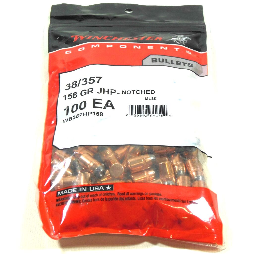 Winchester .357 Diameter 158 Grain Jacketed Hollow Point 100 Count ...