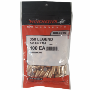 Winchester .355 Diameter 145 Grain Full Metal Jacket 100 Count Bullets ...