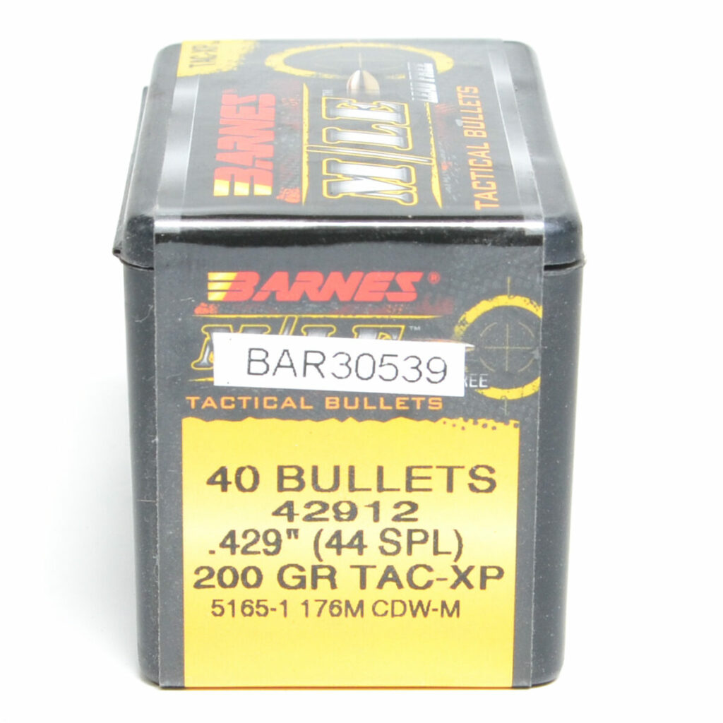 Barnes .429 Diameter 200 Grain Jacketed Hollow Point TAC-XP 40 Count ...