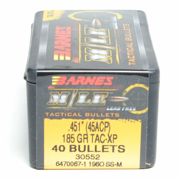 Barnes .451 Diameter 185 Grain Jacketed Hollow Point TAC-XP 40 Count ...