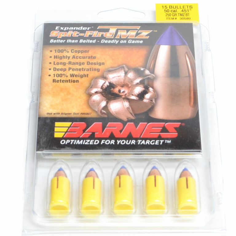 Barnes 50 Cal .451 Dia 250 Grain Muzzleloader Tipped Muzzleloader Boat ...