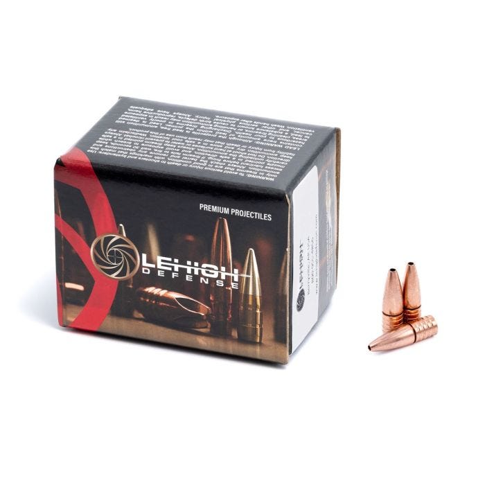 Lehigh Controlled Chaos Bullets (.358 Diameter) 200 Grain Solid Copper Hollow Point Box of 50 ...