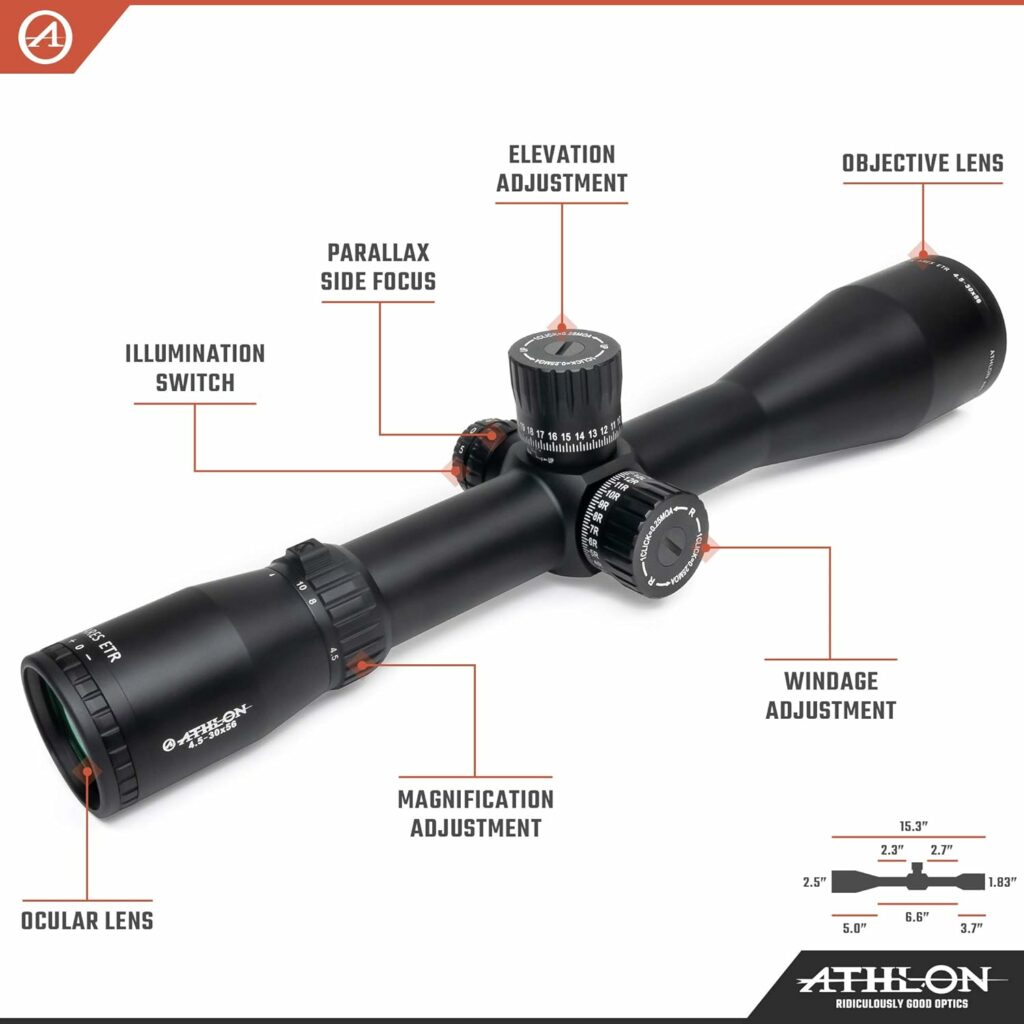 Athlon Optics Ares ETR Rifle Scope First Focal Plane 4.5-30x56mm ...