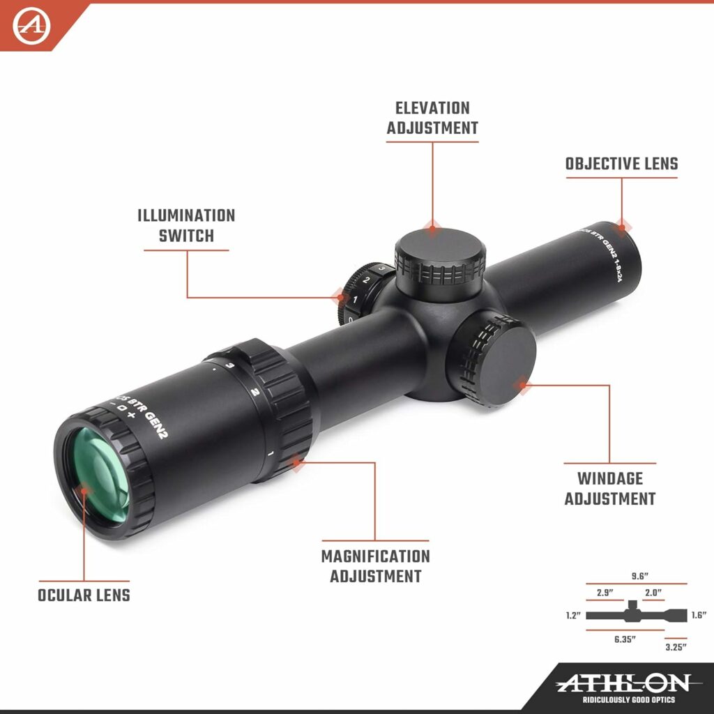 Athlon Optics Argos BTR Gen 2 Rifle Scope 10-40x56mm Illuminated ATSR5 ...