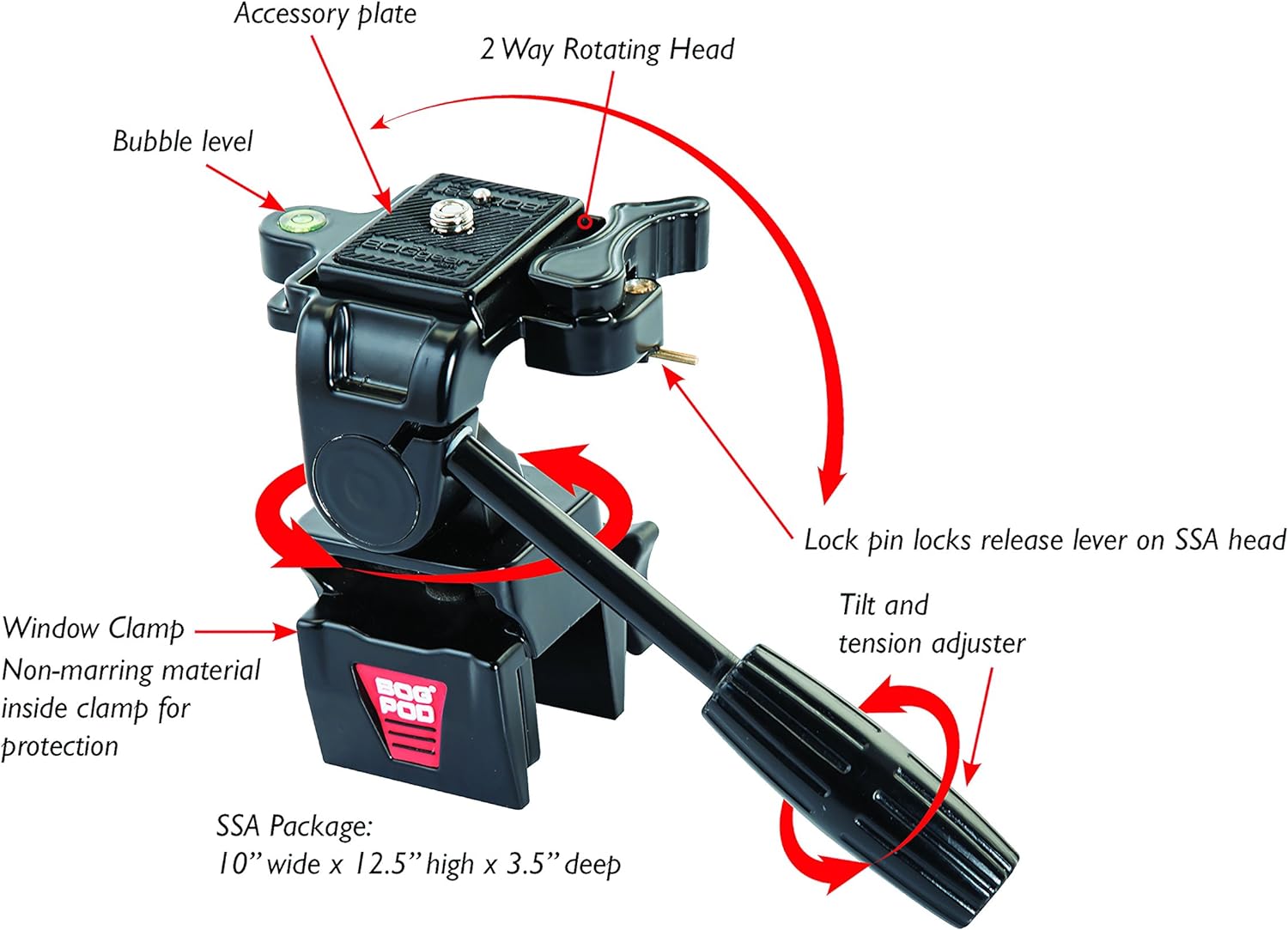 Bog Pod SSA Spotting Scope Adapter With Window Mount For BOG Tripods ...