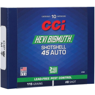 CCI Hevi Bismuth Ammunition 45 ACP 115 Grain Shot Shell Box of 10 ...