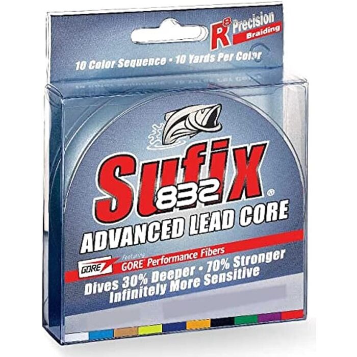 Sufix Advanced Lead Core Fishing Lure Yellow, Blue, Brown | Powder ...